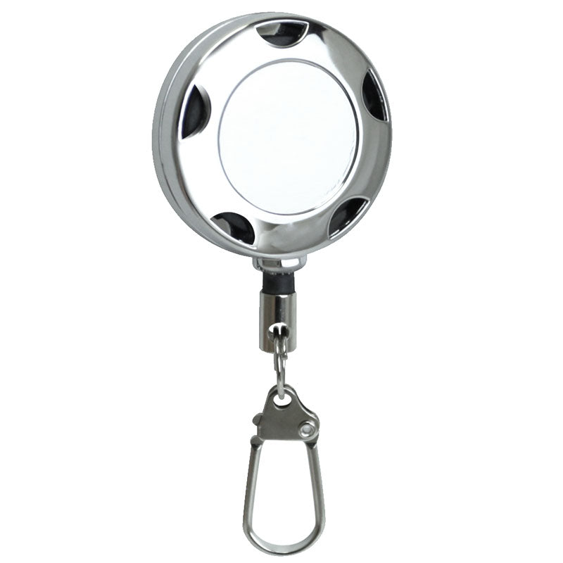 Chrome Metal Badge Reel, Safety Pin Backing and Clasp Holder ...