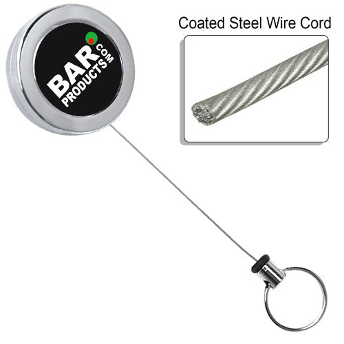 Heavy Duty Chrome Retractable Reel With Belt Clip – Retractable Reels