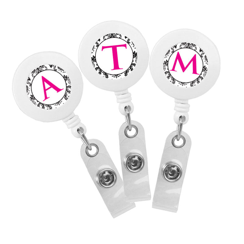 Monogram Letter Retractable ID Badge Reel – Retractable Reels