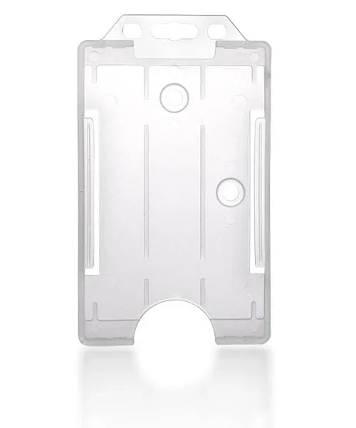 Vertical Hard Plastic ID Badge Holder – Retractable Reels